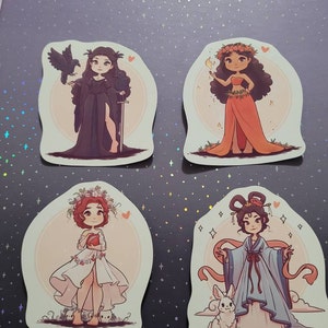 Cute Goddesses Stickers And/ or Prints 6x6 or 8x8 Approx Artemis ...