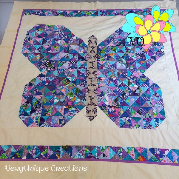PDF Flutterfly Quilt Pattern Digital Download by Slice of Pi Quilts ...