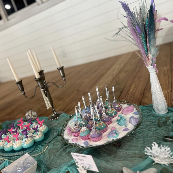 Hard Candy Edible Sugar Shells - Mermaid Mix - Very Detailed - Cupcake ...