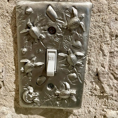 Sea Turtle Single Switch Plate, Beachy Home Décor Turtle Switch Plate ...