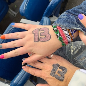 Temporary 13 Tattoo Taylor Swift Inspired 13 Tattoo Eras Tour 13 Tattoo ...