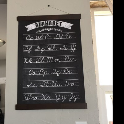 Vintage Alphabet Cursive, Classroom Poster, Educational Poster ...