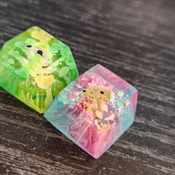 Axolotl Artisan Custom Keycaps, Cherry MX Keycaps Cute ESC Keycap ...