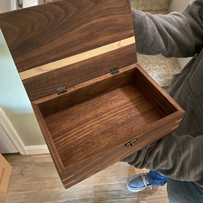 Walnut Wood Letter Box ,desk Organizer, Gift, Inbox, Handmade in Maine ...