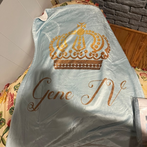 Baby Boy Crib Bedding Set, Prince Crib Bedding, Light Blue Crib Bedding ...