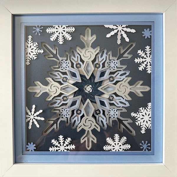 Snowflake Shadow Box Svg, Layered Svg, Shadow Box Svg, 3d Svg, Mandala ...