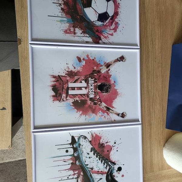 Personalised Football Wall Art Prints Personalised Football Prints Boys ...