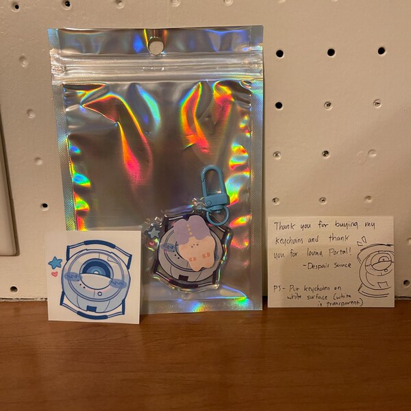 Portal 2 Glados Epoxy Glitter Keychain 2.5" Double Sided - Etsy