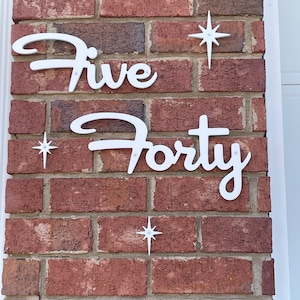 Mid Century Cursive House Numbers: Regular Size | Etsy