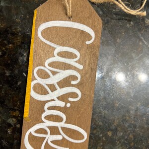 Hand Lettered Personalized Christmas Stocking Tags, Customized Stocking ...