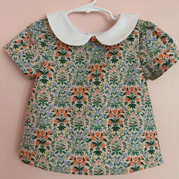 Peter Pan Collar Top PDF Sewing Pattern - Etsy
