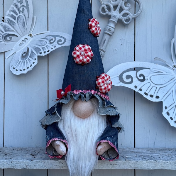 Pattern Pdf Scandinavian Denim Gnome, House Home Decor, DIY Handmade ...