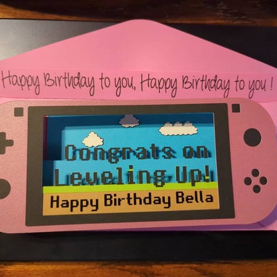 Game Console Level up Card 3D Papercut SVG Card Cut File Cricut DIY - Etsy