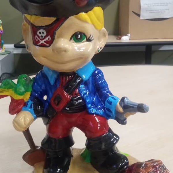 Atlantic Mold Pirate Ready to Paint.u-painted Ceramic Bisque Smiley ...