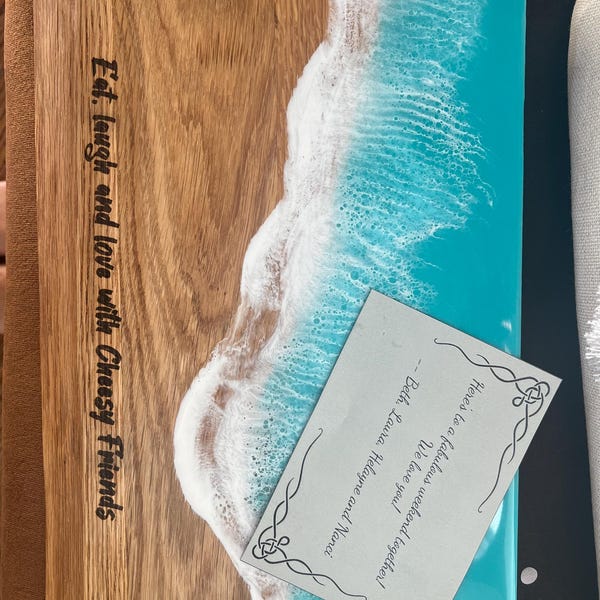 Wood Live Edge Floating Shelves With Ocean Waves Coastal Beachy Room ...