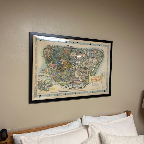 Magic Kingdom Map Poster Disney Map Poster Disneyland Map Posters ...