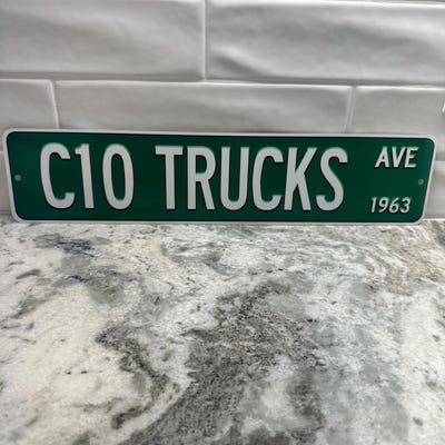 Custom Chevy GMC OBS Trucks Street Sign Choose Your Year & Postal ...