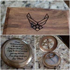 Engraved Compass, Personalized Compass, Nautical Compass, Wedding Gift ...