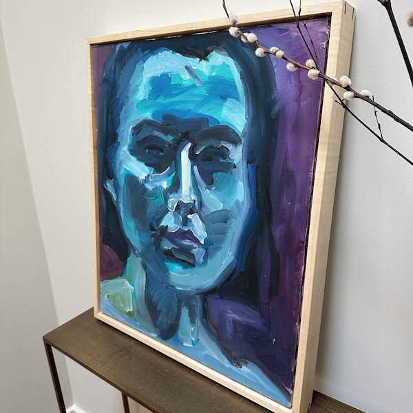 Walnut Floating Canvas Hardwood Frame, Solid Hardwood Display for Deeper 2 Stretched Canvas ...