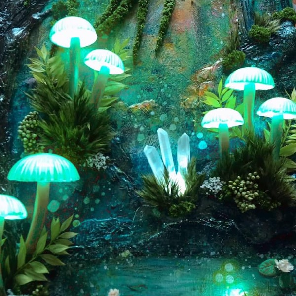 Giant Mushroom Lamp, Mushroom Light, Glowing Fungi, Glowing Mushrooms ...