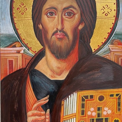 Vergin Mary Orthodox Icon, Mother of God Hand Painted Icon, Orthodox ...