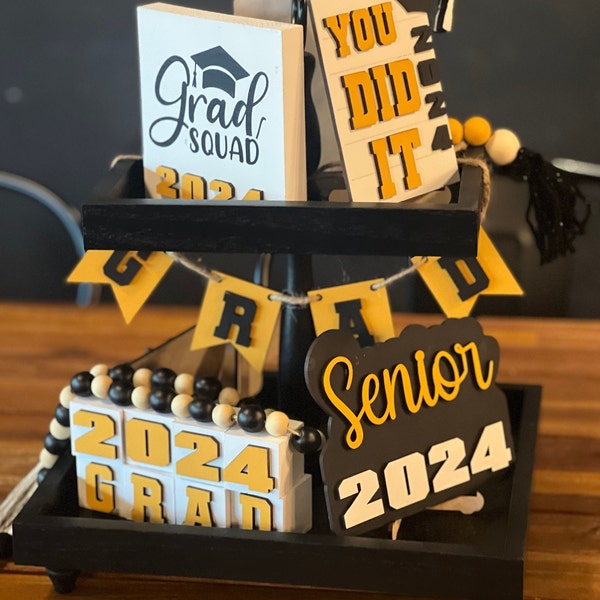 Graduation Tier Tray Graduation Party Decorations Class of 2025 Wood ...