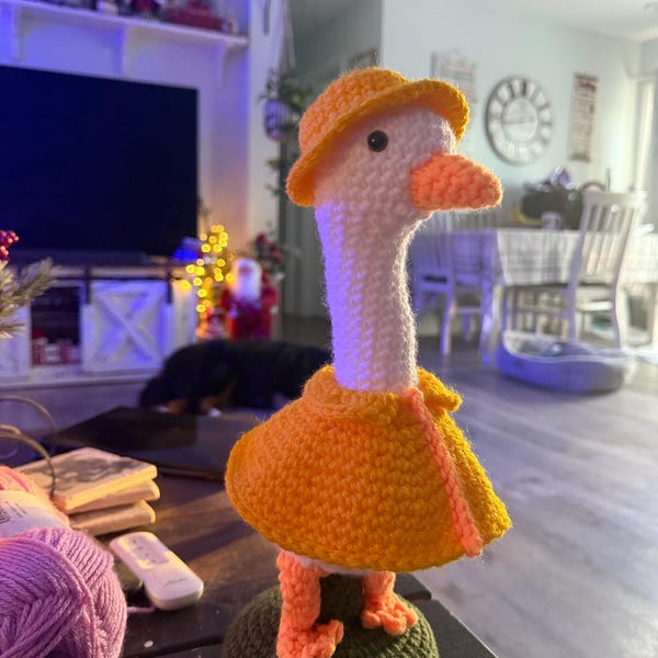 PATTERN ONLY Crochet Desk Goose Christmas Holiday Outfit Set Pdf Pattern, Digital Download Only ...