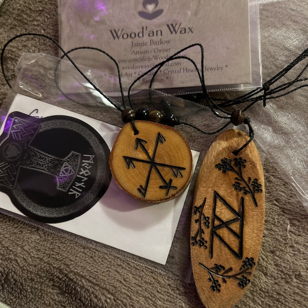 Viking Runes Driftwood Valhalla Ladder, Younger Futhark Runes, Viking ...