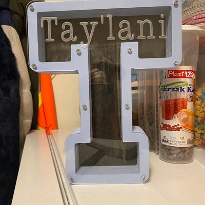 Engraved Coin Bank, Personalized Piggy Bank, Wooden Coin Bank, Kids ...