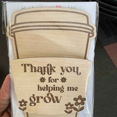 Teacher Gift Appreciation Coffee Card Holder Back to School End of Year ...