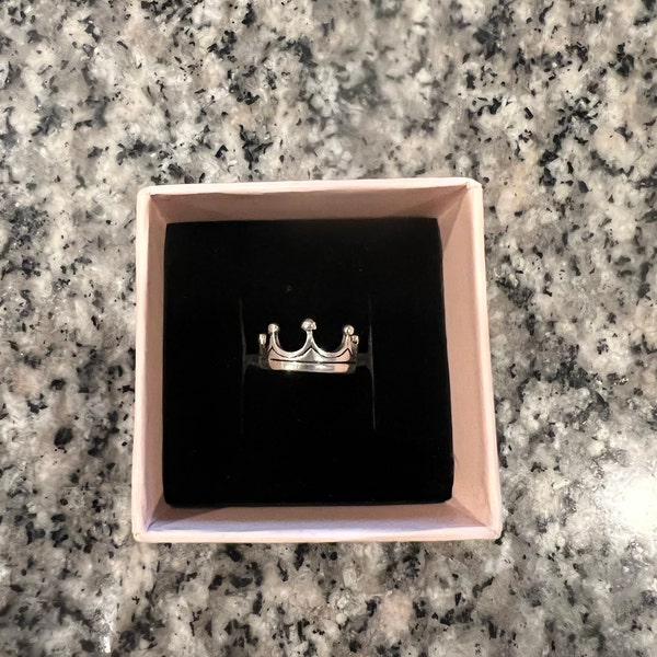 Adjustable Crown Toe Ring for Women, Sterling Silver Adjustable Midi ...