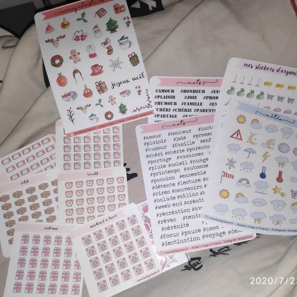 Planners Stickers Plan With Me - planche d'autocollants organisation ...