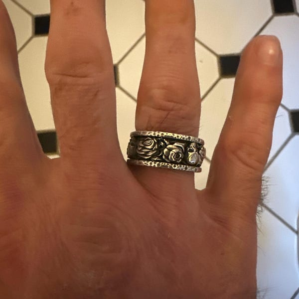 Jesus Christ Men Ring, Religious Signet Ring, IHS Patterned Men Ring ...