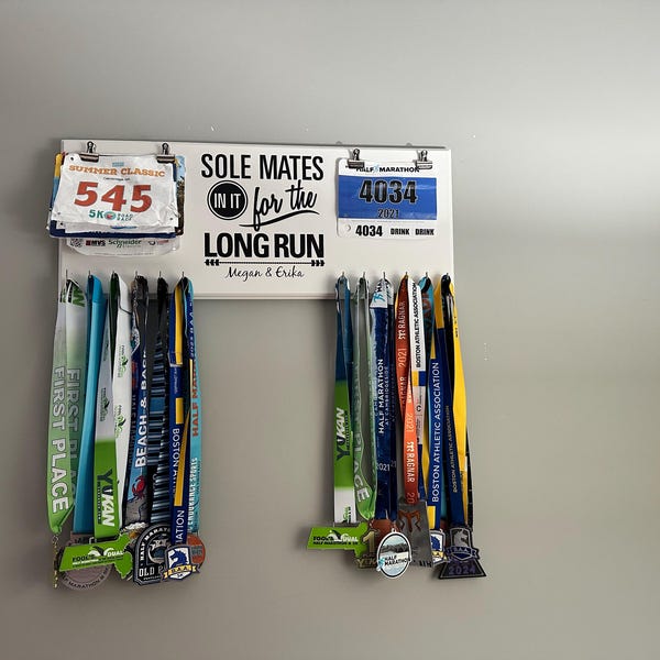 ISAIAH 40 31 Bible Verse Running MEDAL Holder HOOKS Rack and Race Bib ...