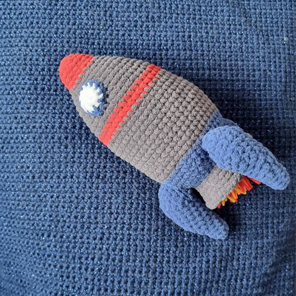 Rocket Crochet Pattern, Amigurumi Spaceship Pattern Pdf-rocket Toy ...