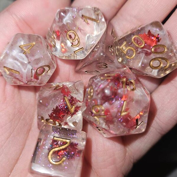 Arcane Fissure Metal Dnd Dice Set for TTRPG Games Such as Dungeons and ...