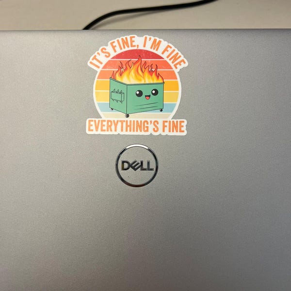 Funny Emotional Support Iced Coffee Sticker Vinyl Sticker Laptop ...