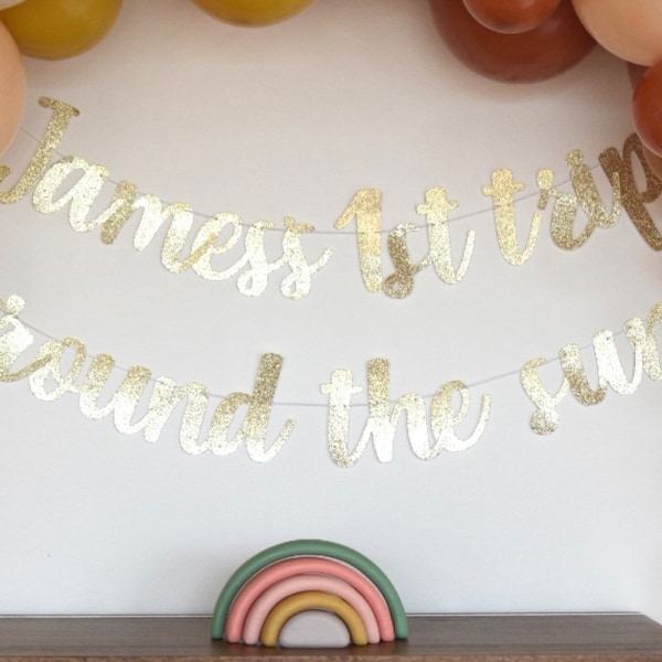 Custom 1st Trip Around the Sun Birthday Banner, First Trip Around the ...