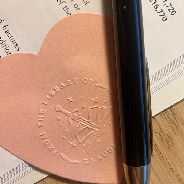 Personalized Book Embosser/custom Book Stamp/from the Library of Book ...