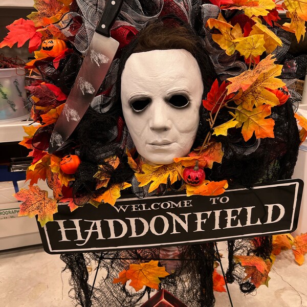 Welcome to Haddonfield 6" X 24" Aluminum Sign Halloween Gift Decor - Etsy