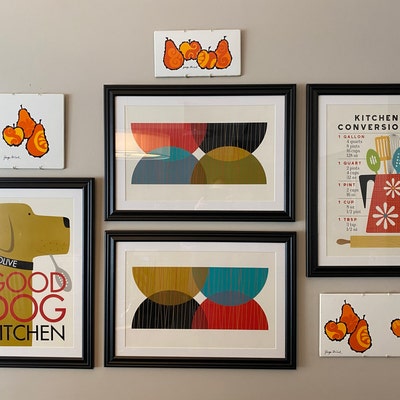 Conversion Chart for Kitchen, Mid Century Modern Art Print, Kitchen ...