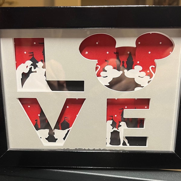 New,disneyland 3d Layered Svg,3d Svg File,shadow Box Template ,shadow ...