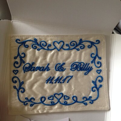 Personalised Wedding Dress Label Something Blue Idea Monogram Dress ...