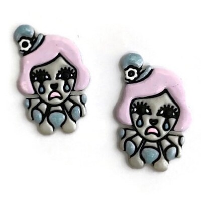 Crying Clown Sad Clown Printed Clay Polymer Clay Cookie - Etsy