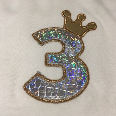 Number Applique Design Set 1-9 Applique 6 Size Birthday Numbers ...