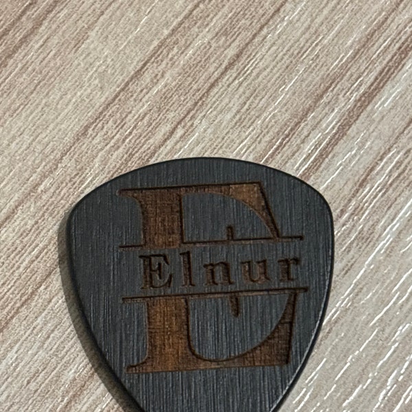 Personalized Wooden Guitar Picks With Case, Custom Guitar Pick Holder ...