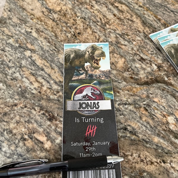 Jurassic World Invitation, Jurassic World Birthday Invite, Ticket, Digital Item, Printable ...