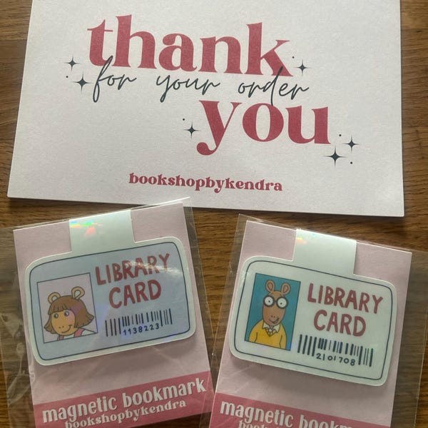DW Library Card Bookmark Holographic Magnetic Bookmark Book Club ...