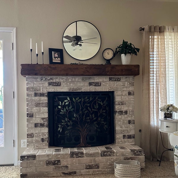 Fireplace Mantel Cover – Custom Wood Slipcover, Fits Over Existing ...