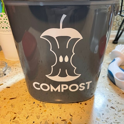 Compost Stickers // Custom // FREE SHIPPING in US. Label Trash Can ...